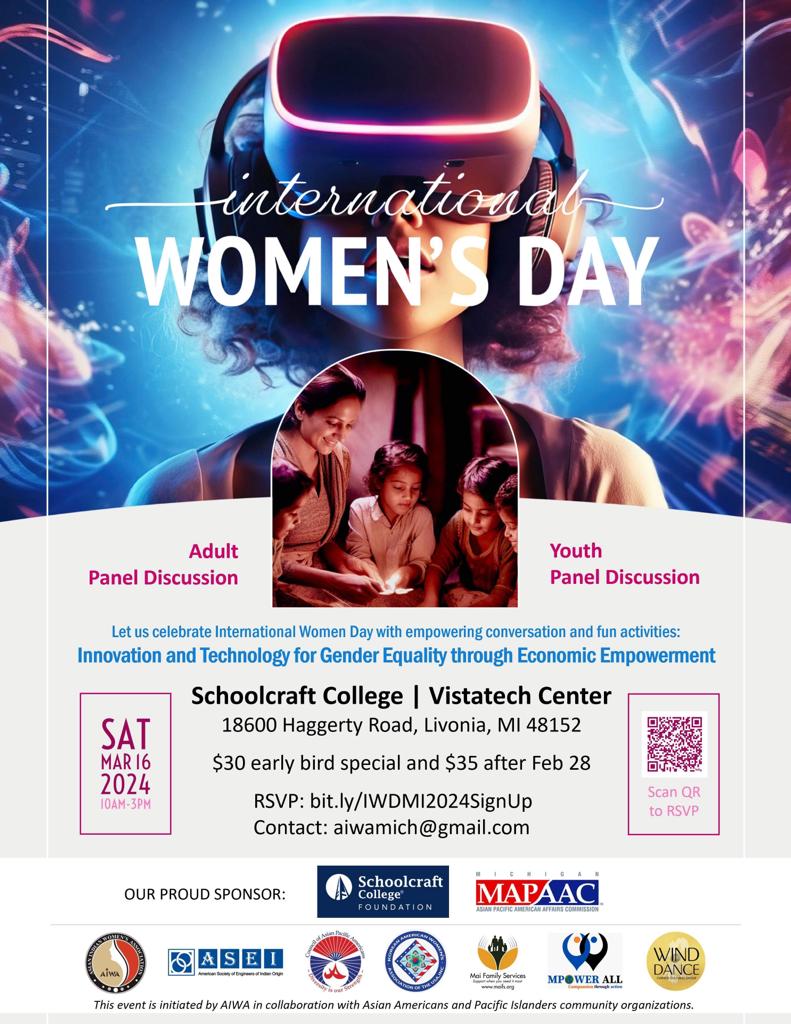International Women's Day March 16th - Asian Indian Women’s Association (AIWA) and Great Lakes ...